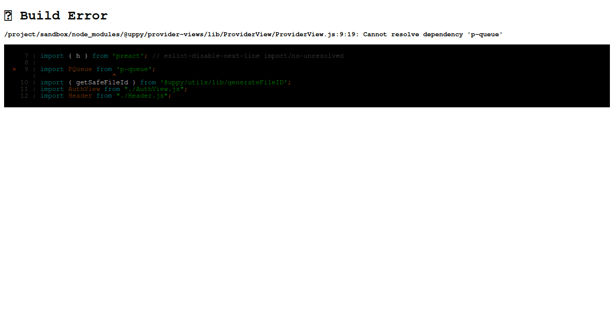 Uppy Dashboard (forked) - Codesandbox