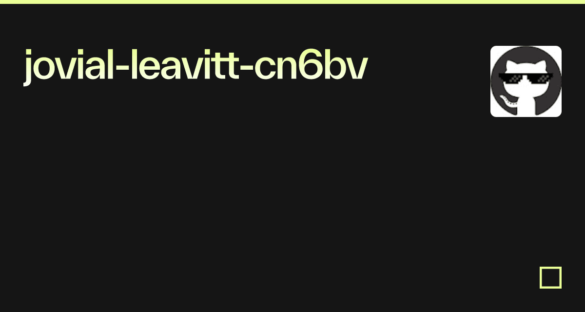 jovial-leavitt-cn6bv - Codesandbox