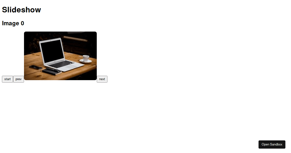 slideshow - Codesandbox