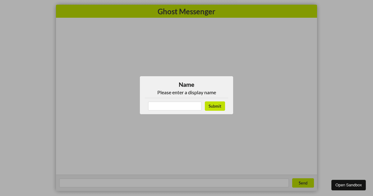 ghost-messenger - Codesandbox