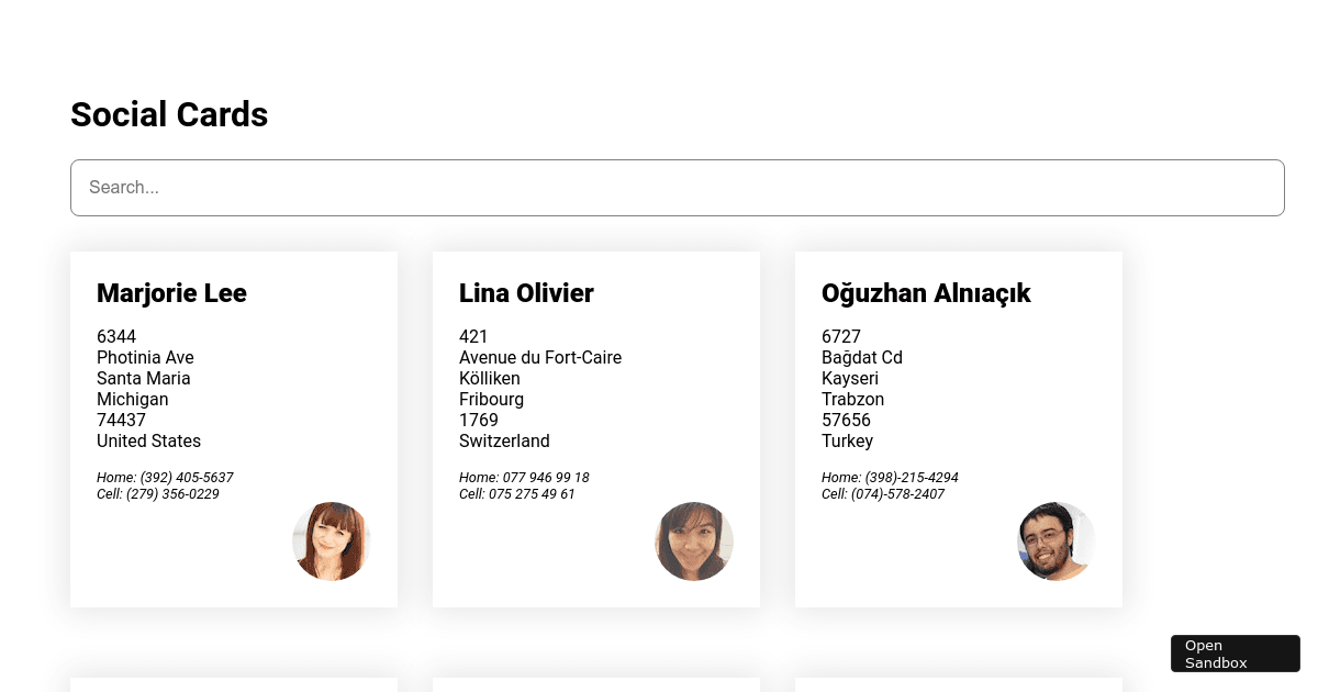 social-cards - Codesandbox