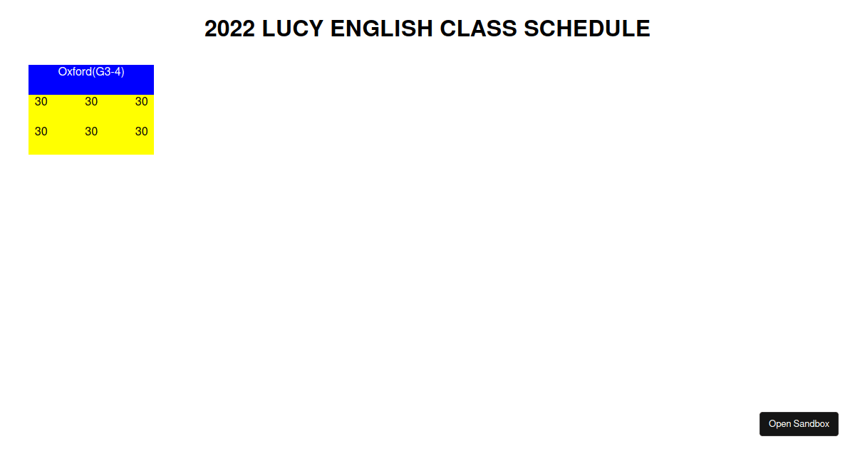 Class Timetable Codesandbox 3907