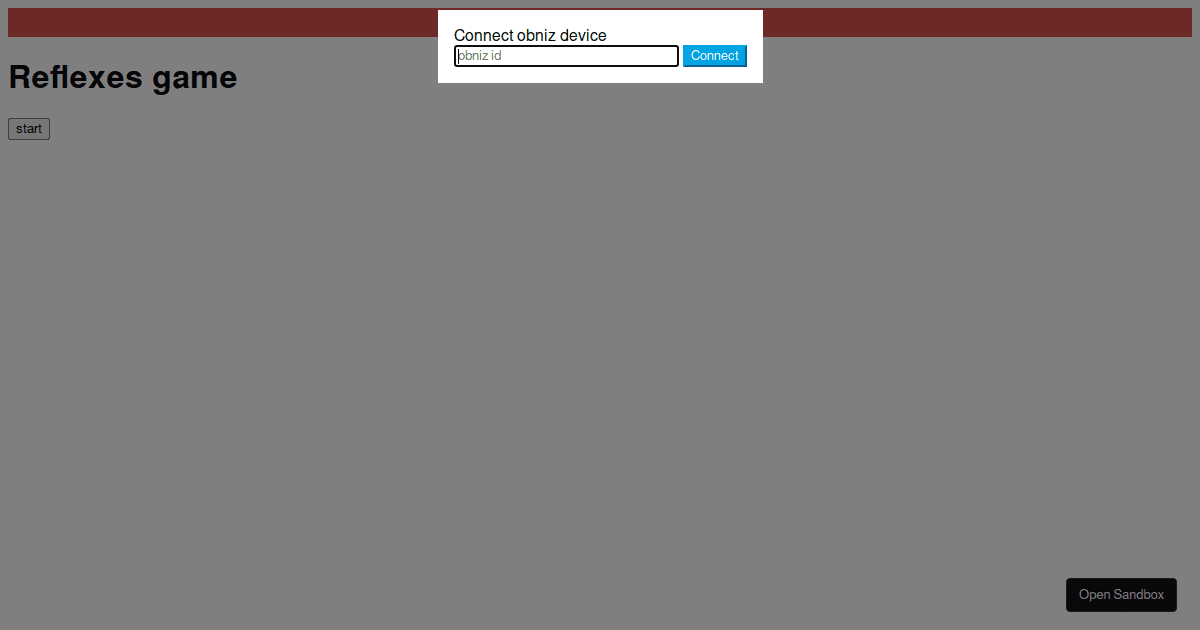 Reflexes game - Codesandbox
