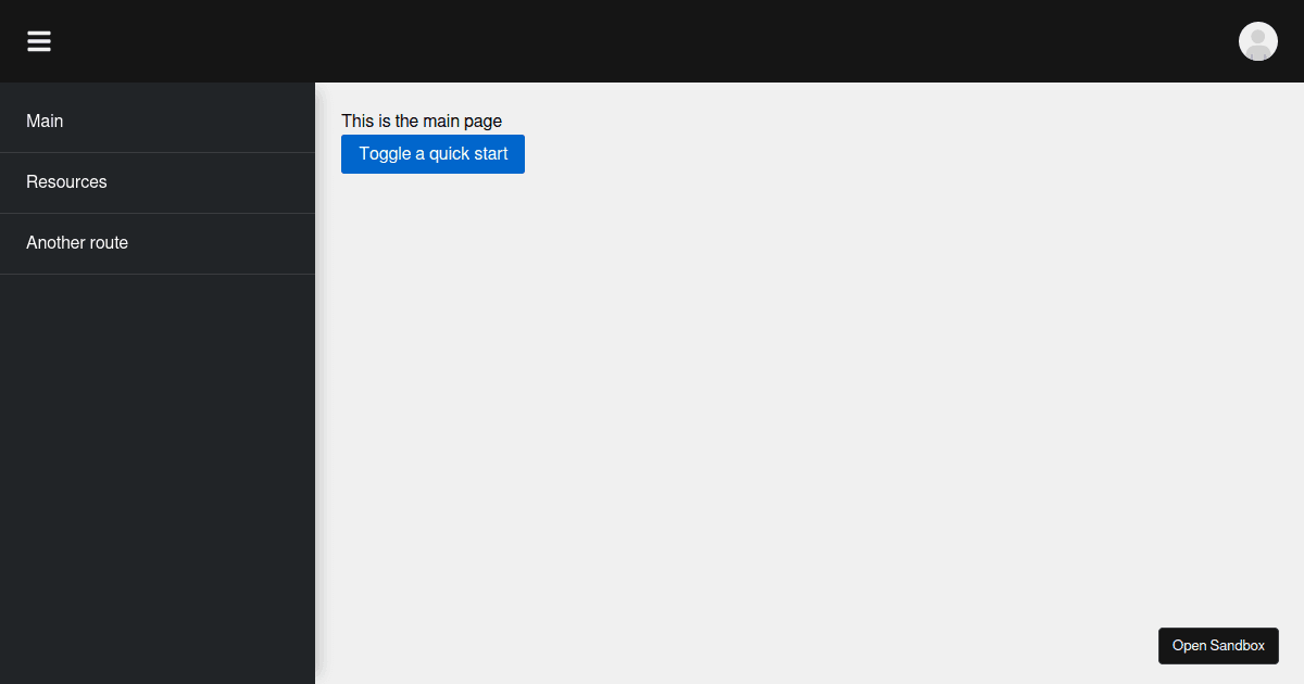 @patternfly/quickstarts (finished) - Codesandbox
