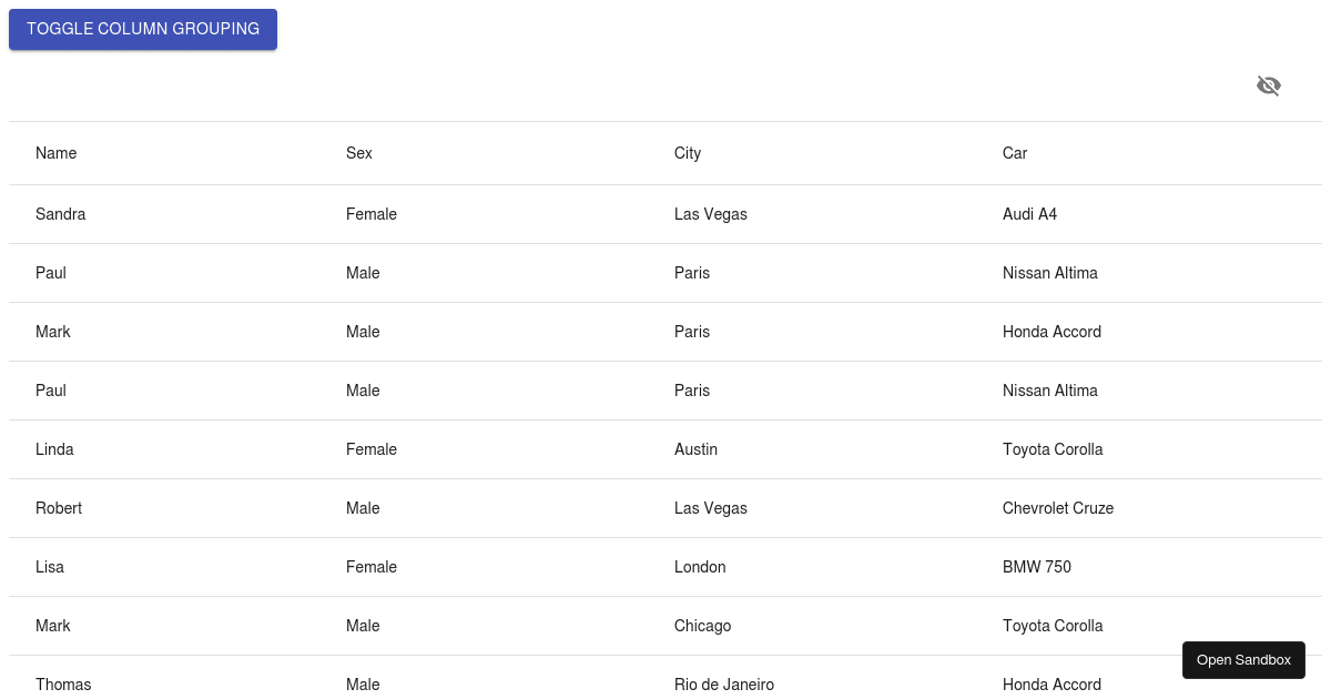 DevExtreme React Grid for Material UI (forked) - Codesandbox