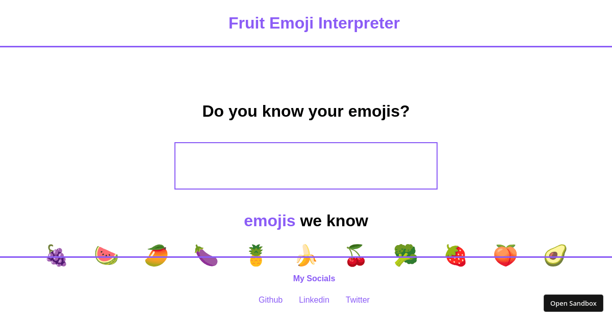 fruits-emoji-interpreter - Codesandbox