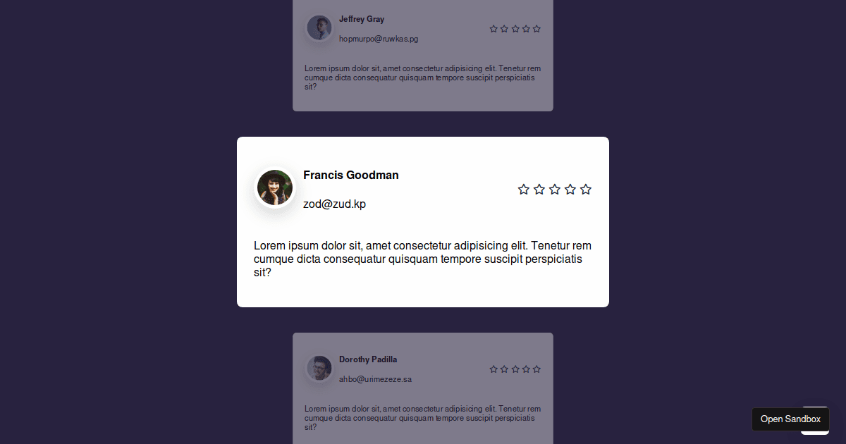 Testimonial Vertical Slider - Codesandbox