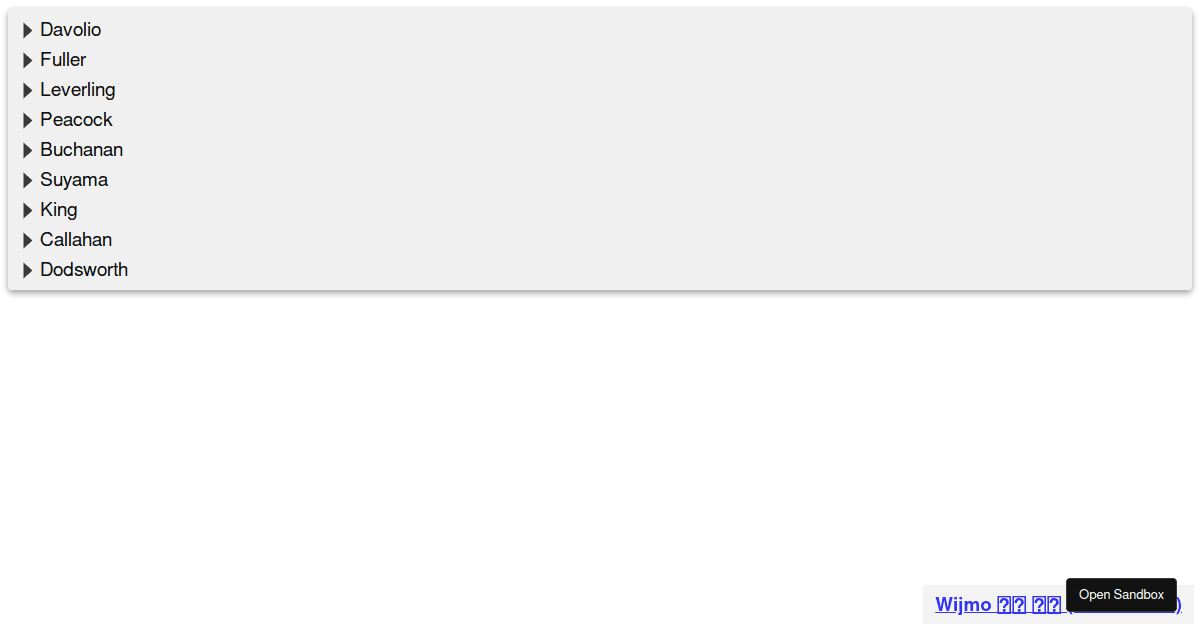 wijmo, TreeView 노드 데이터 지연 로드 시 첫 자식 노드 확장 방지 (forked) - Codesandbox