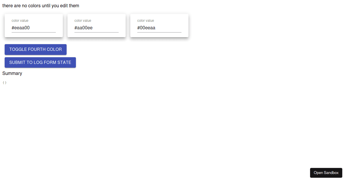 RHF Watch Examples - v6rc4 - Codesandbox