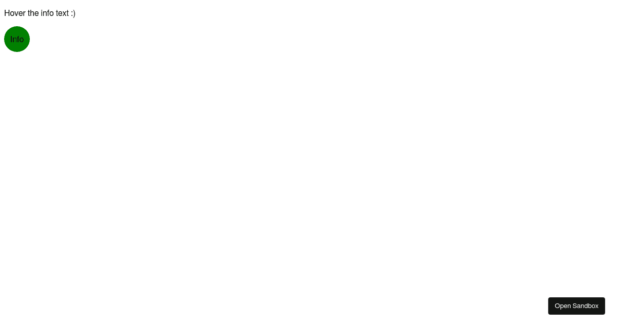 Hidden content - Codesandbox