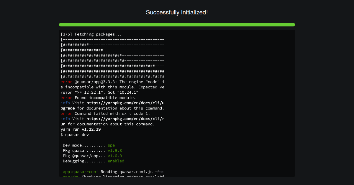 Quasar v1 - Samples - Codesandbox