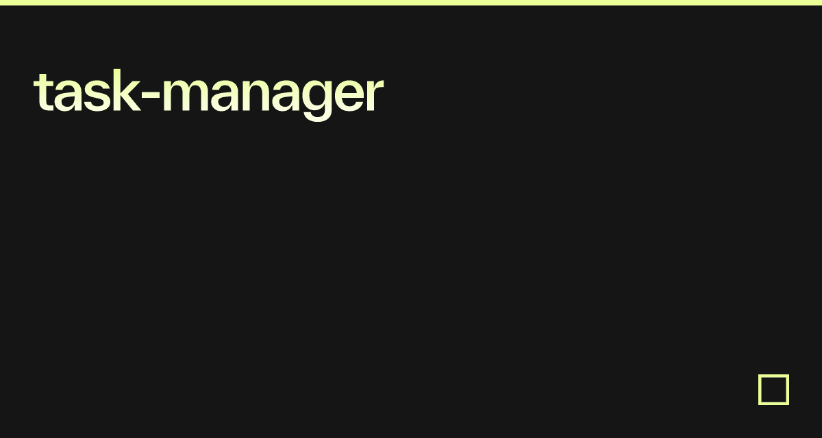 task-manager - Codesandbox