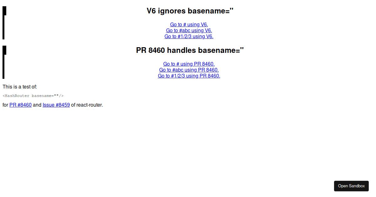 hashrouter-noslash - Codesandbox