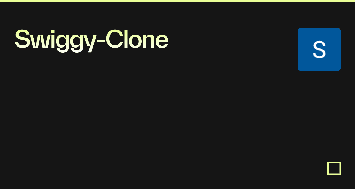 Swiggy-Clone - Codesandbox