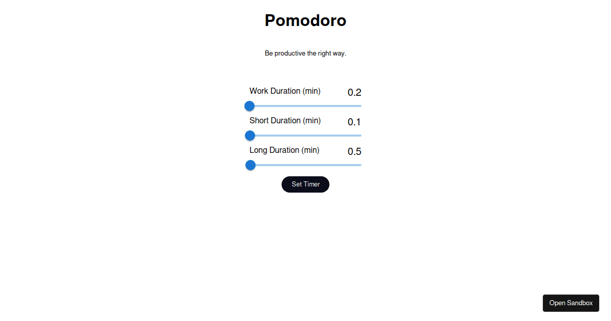 pomodoro-timer - Codesandbox