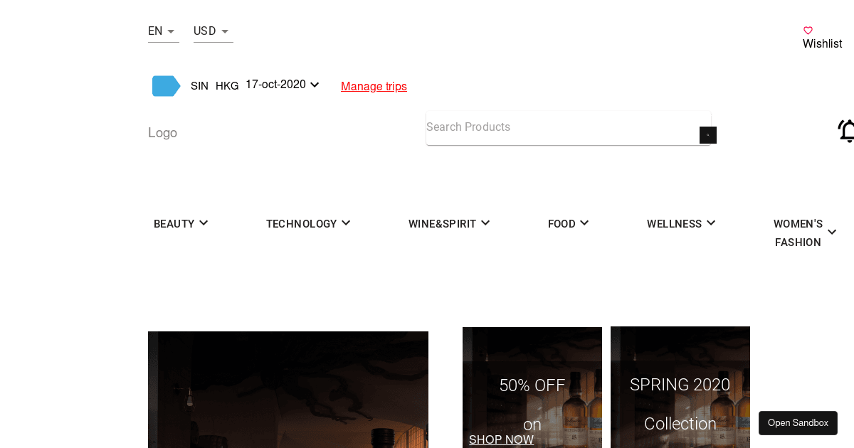 homepage get header n footer - Codesandbox