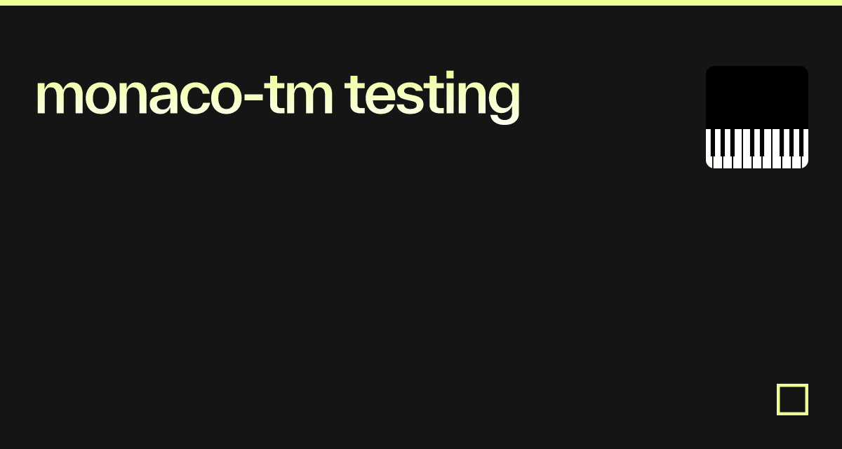 monaco-tm testing - Codesandbox