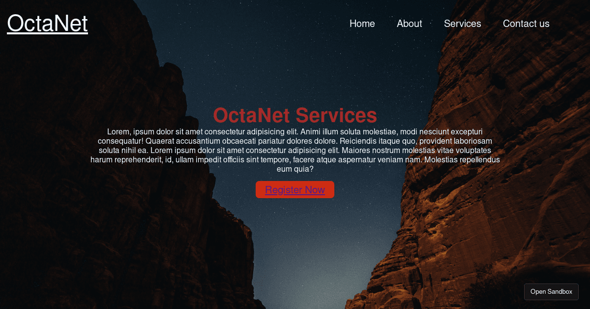 Vishal-Patar/Landing-page-octanet-intership - Codesandbox