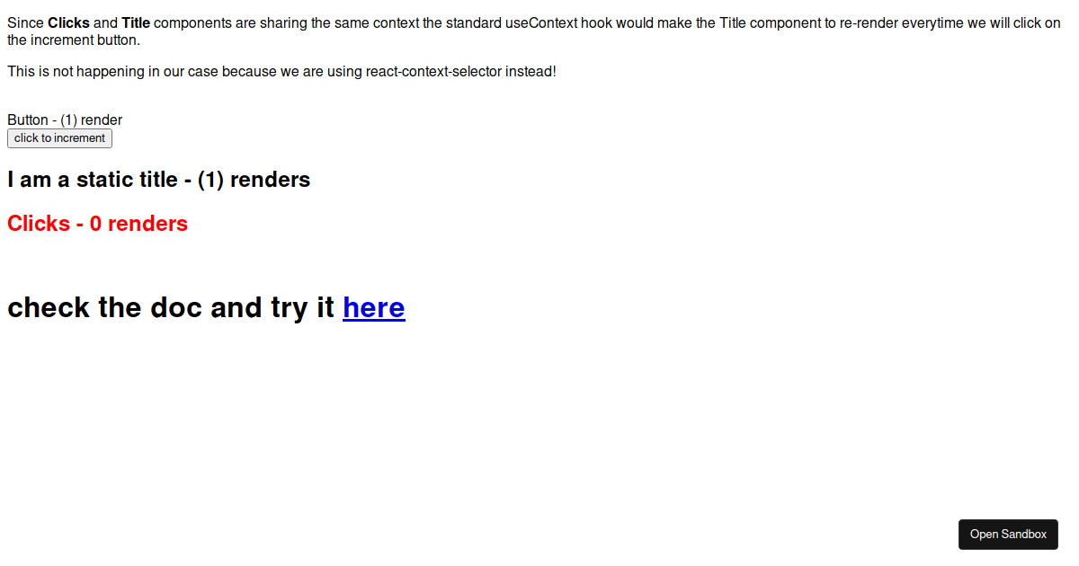 Clean context example (forked) - Codesandbox