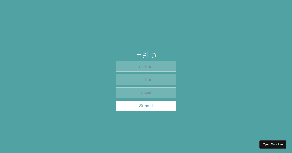 Dynamic Login Page - Codesandbox