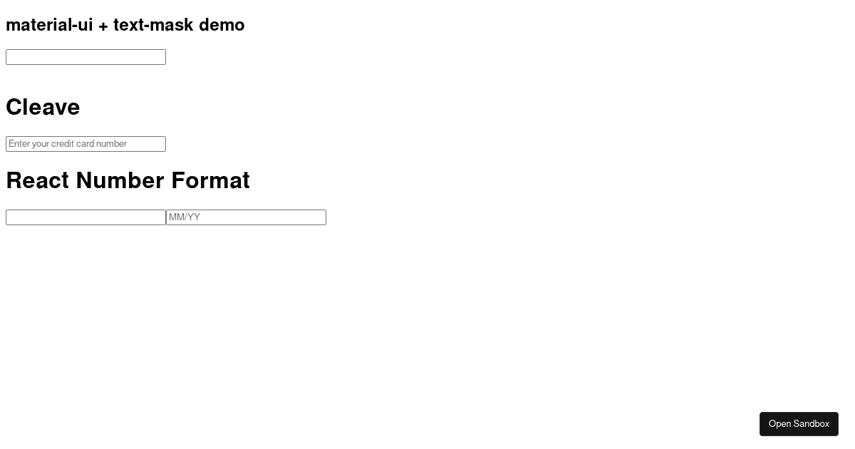 STUDY : react-input-format (forked) - Codesandbox