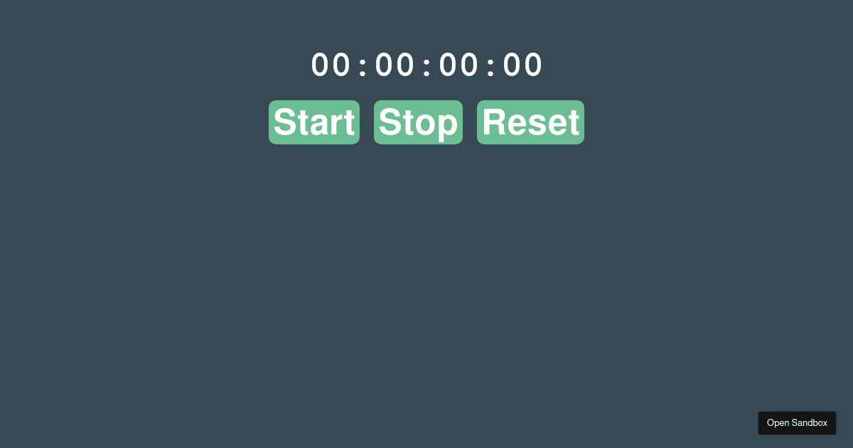 stopwatch - Codesandbox