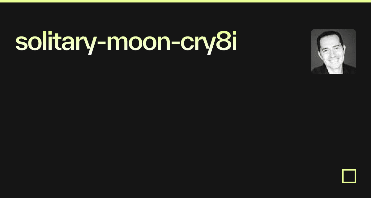 solitary-moon-cry8i - Codesandbox