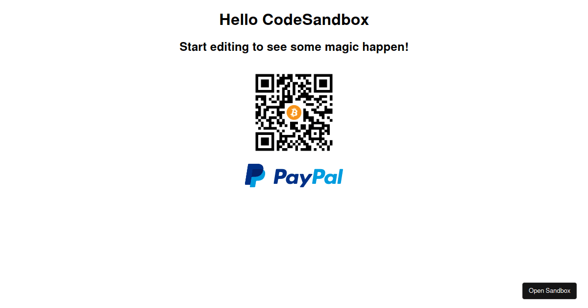 QRC Rendering - Codesandbox