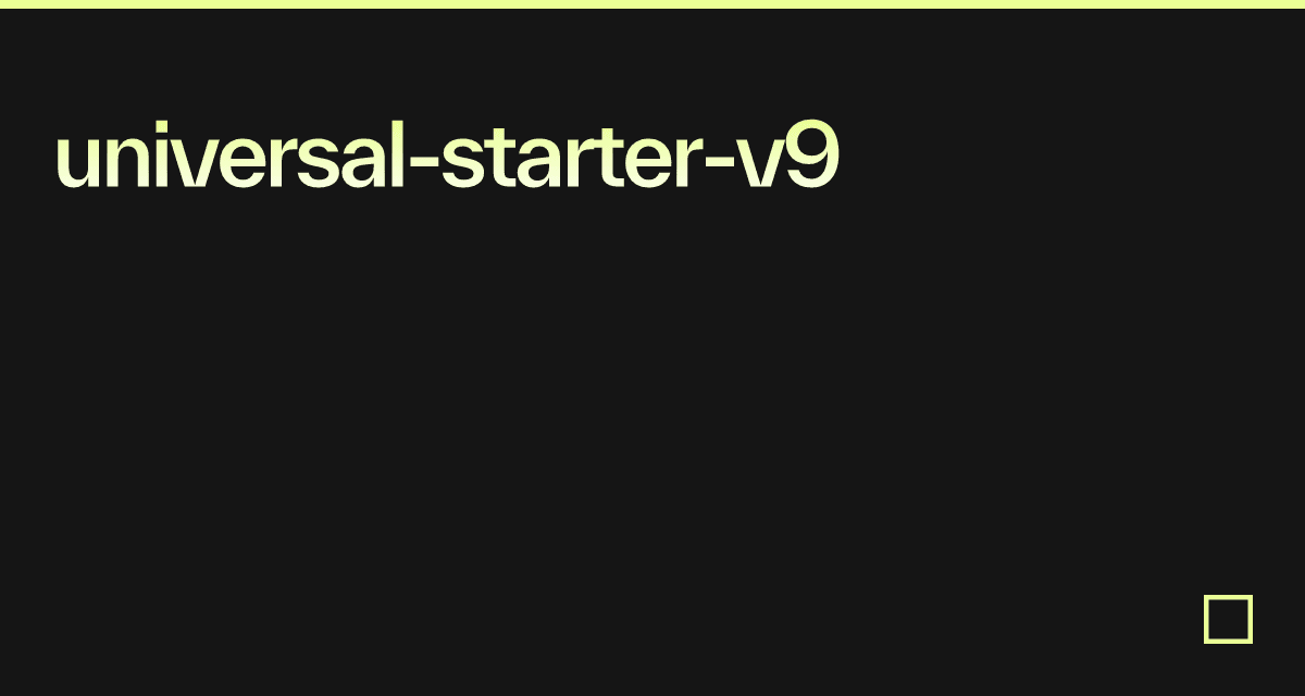 universal-starter-v9 - Codesandbox