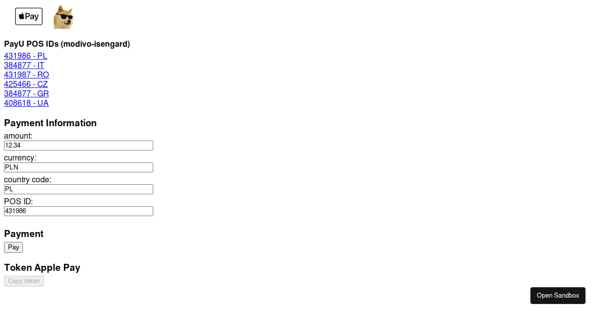 Apple Pay - Codesandbox