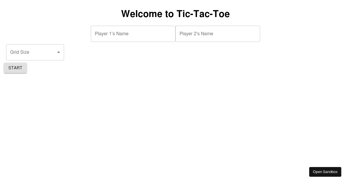 TicTacToe-React - Codesandbox