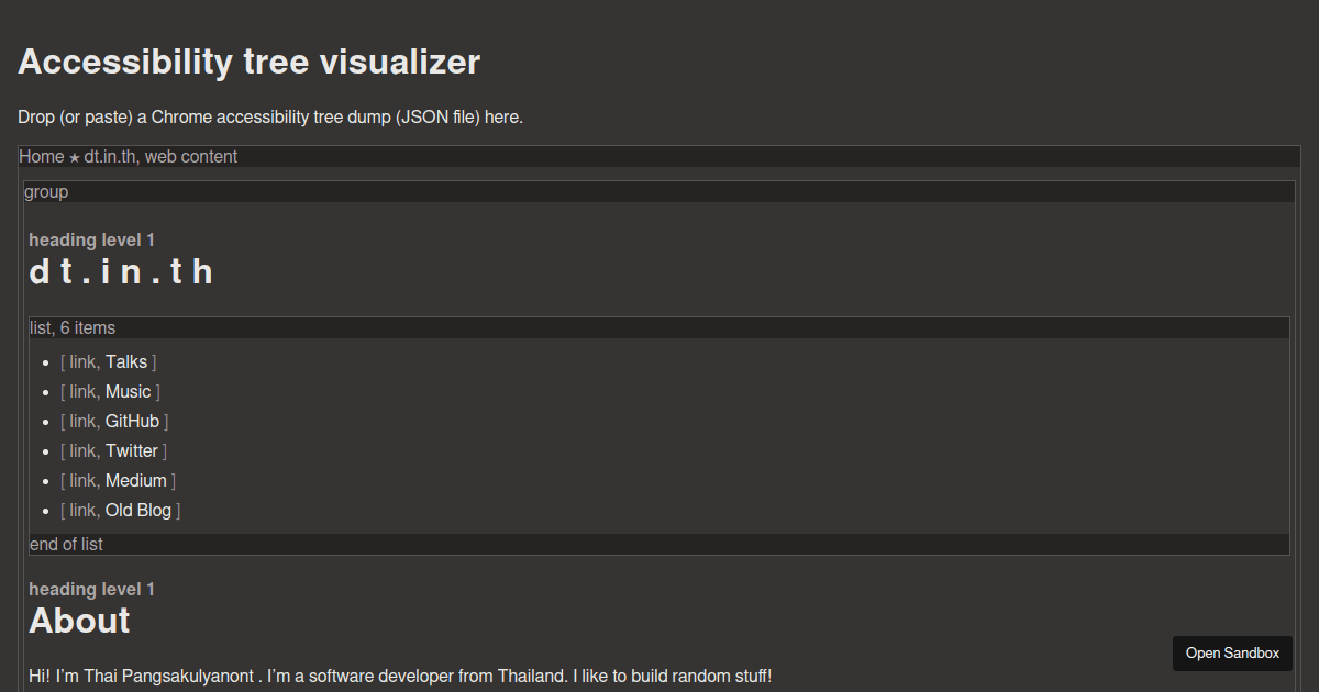 accessibility-tree-visualizer - Codesandbox