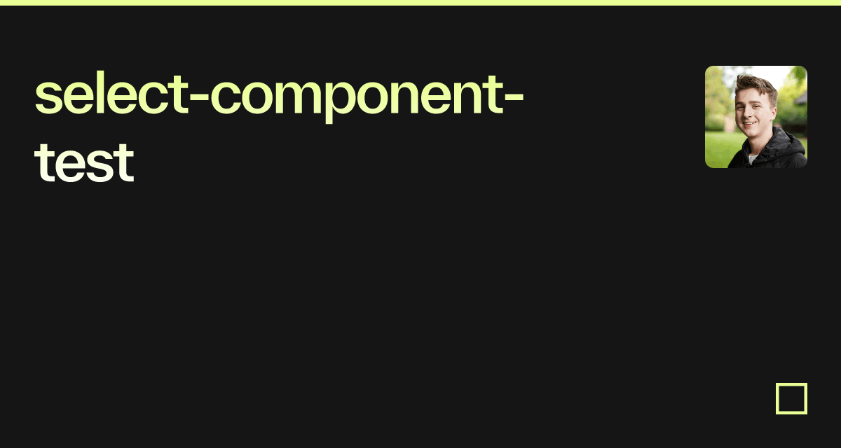 select-component-test - Codesandbox