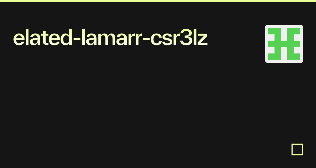 elated-lamarr-csr3lz - Codesandbox
