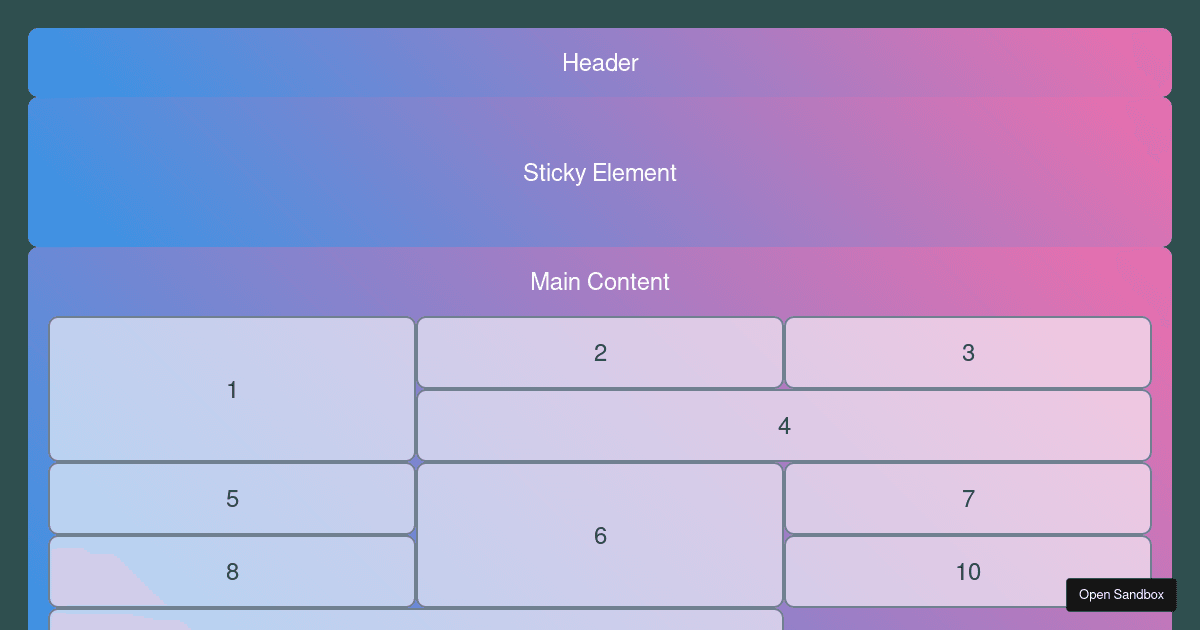 CSS Grid Layout - Codesandbox CSS Grid Layout - Codesandbox