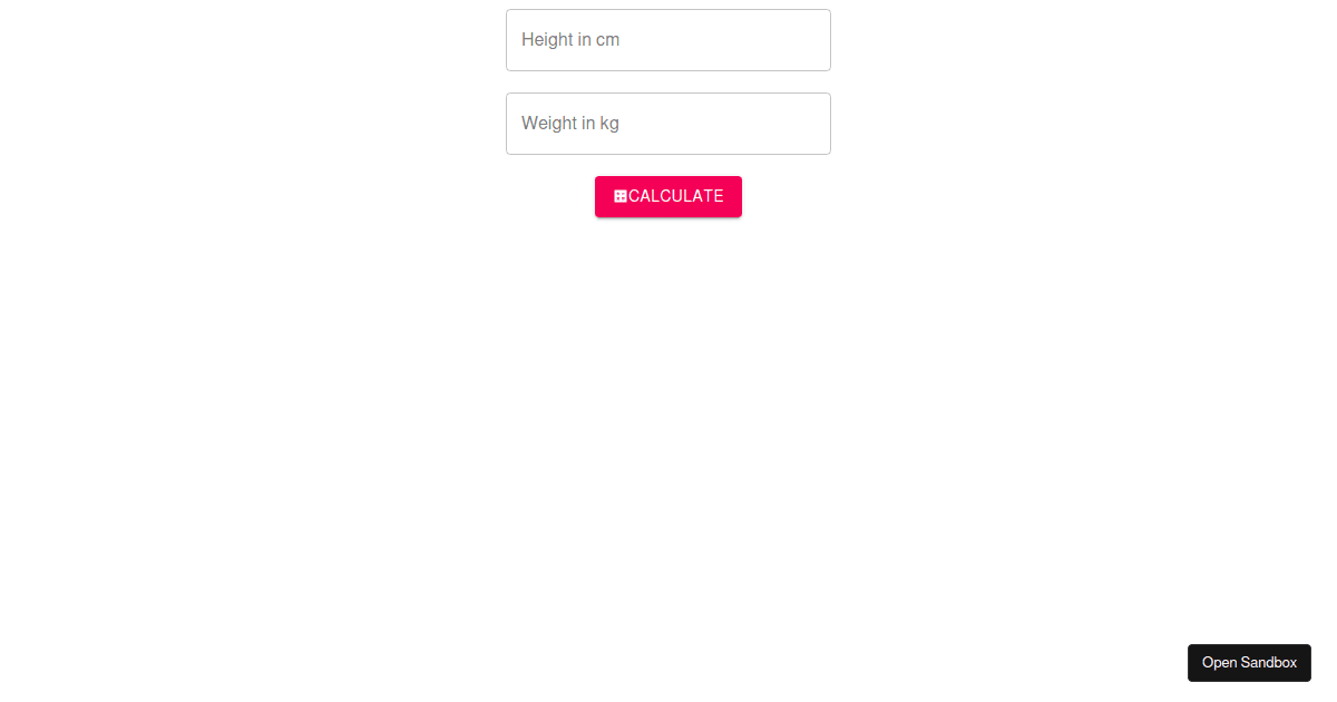 react bmi - Codesandbox