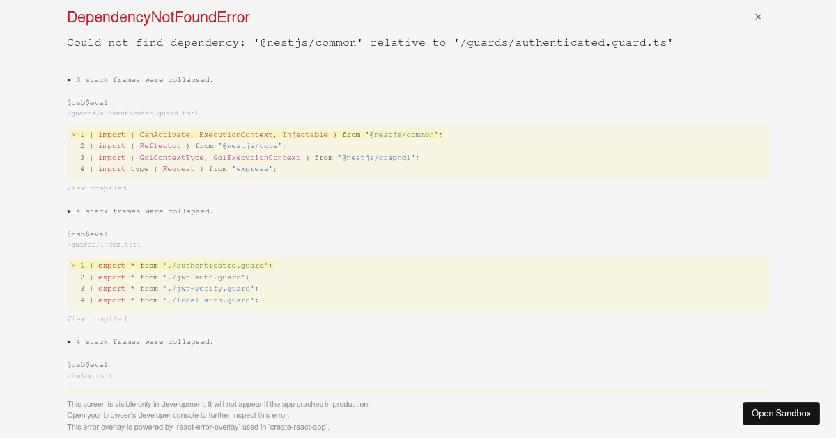CatsMiaow/nestjs-project-structure: auth - Codesandbox