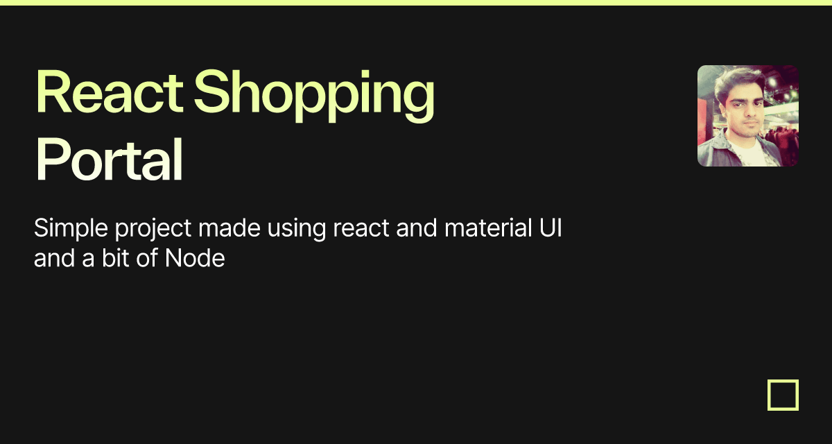 React Shopping Portal - Codesandbox