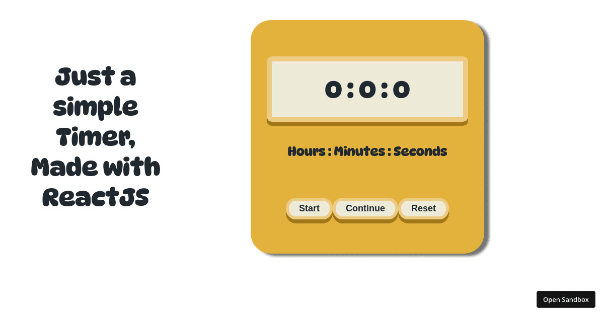simple-timer-using-reactjs - Codesandbox