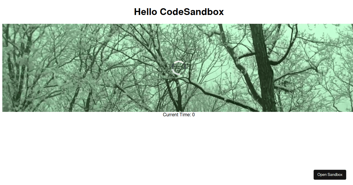 react-videojs-currenttime (forked) - Codesandbox