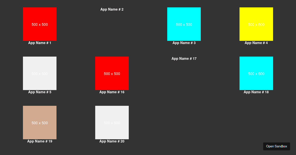 simple app slider - Codesandbox