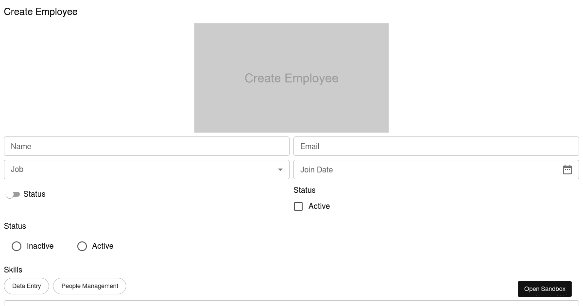 React MUI Form Builder Example (forked) - Codesandbox