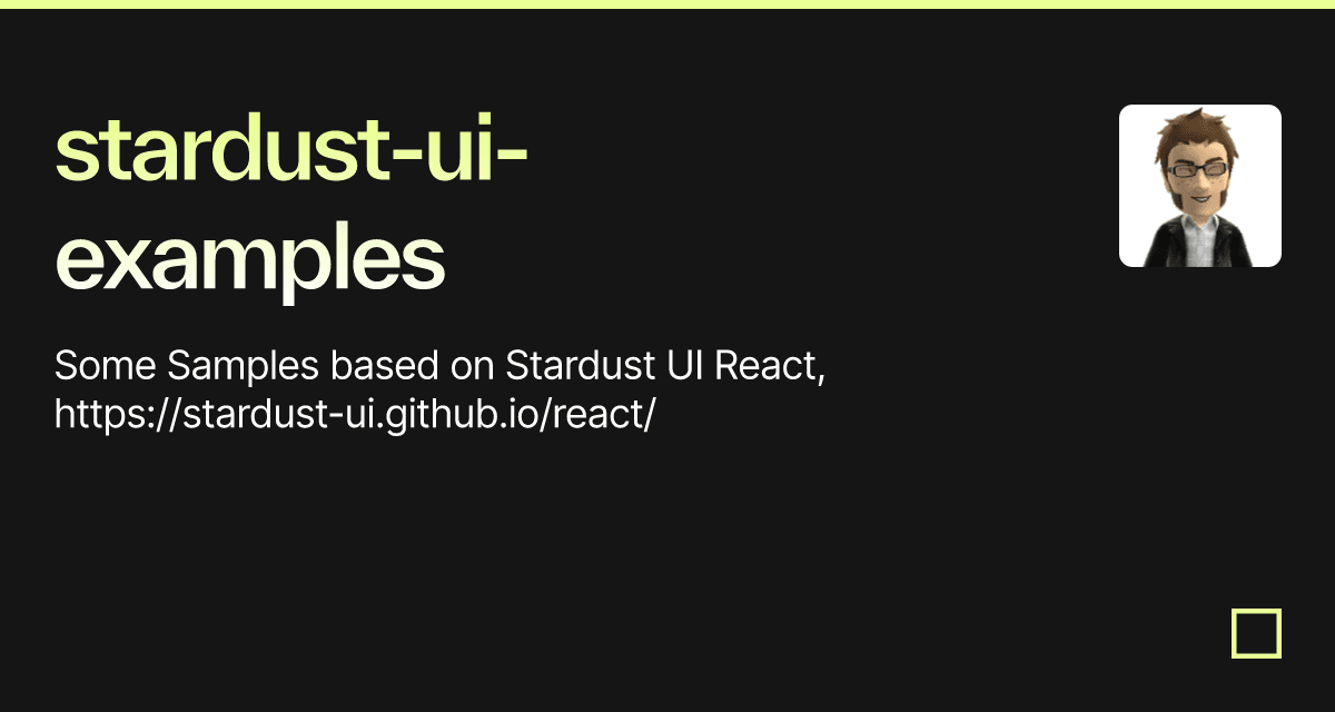 stardust-ui-examples - Codesandbox