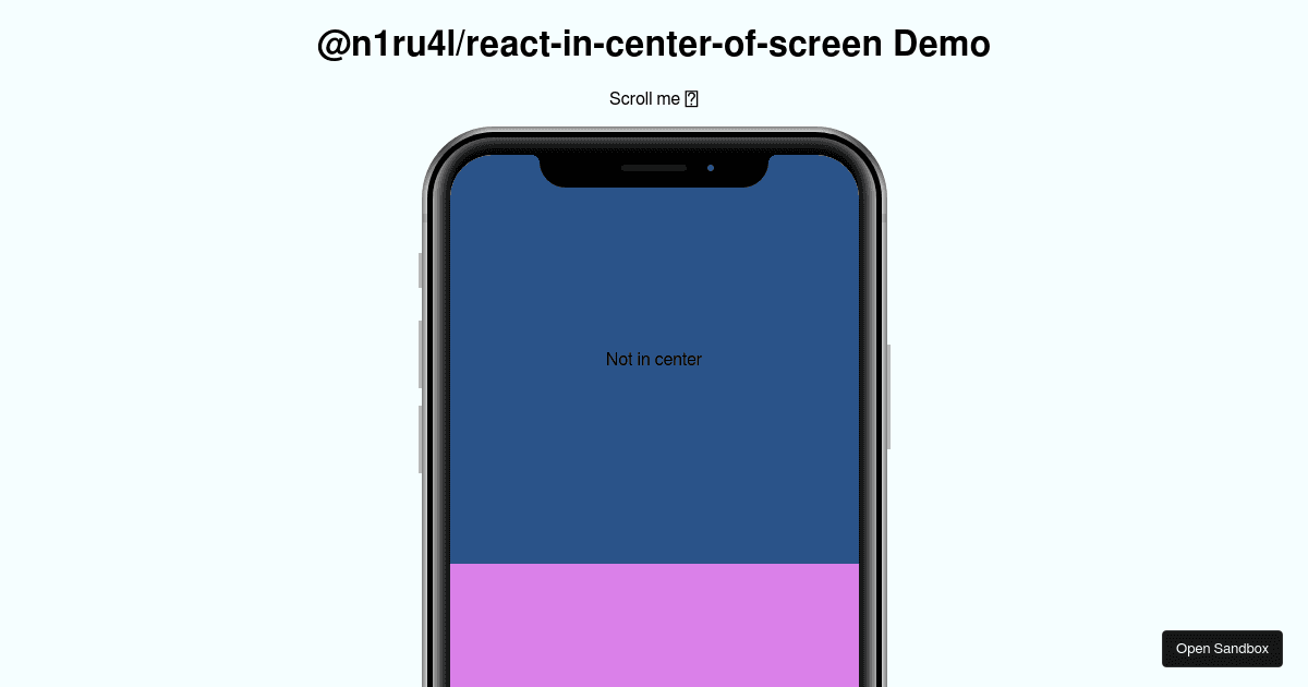 React In Center Of Screen React Dom Demo Forked Codesandbox