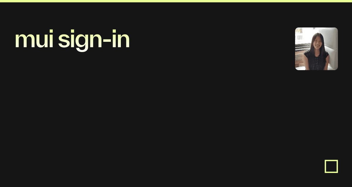 mui sign-in - Codesandbox