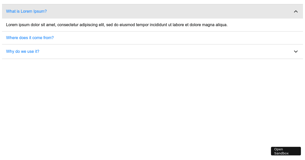 React Accordion Css Module Forked Codesandbox