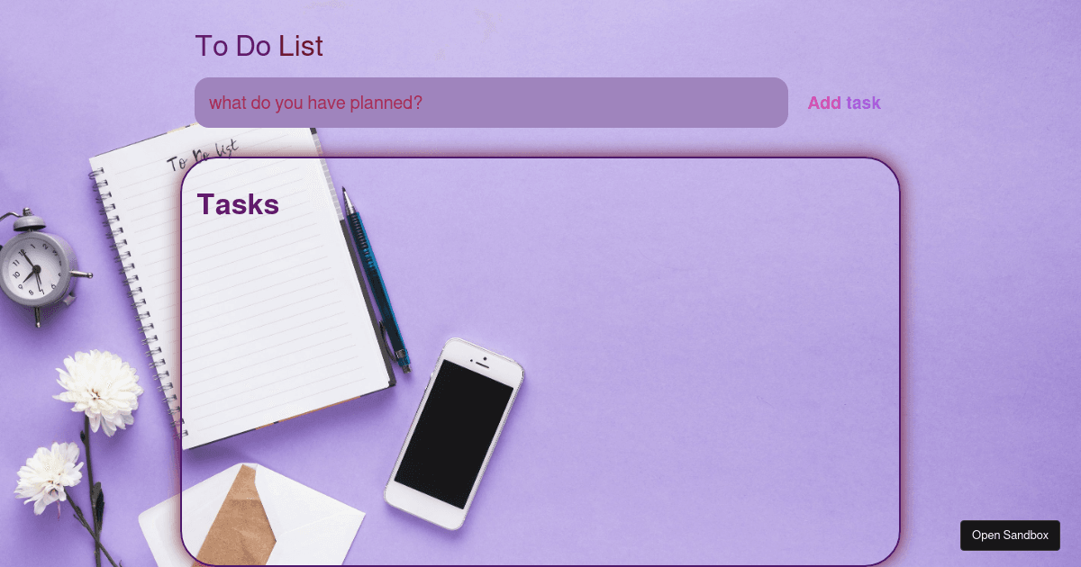 To do list - Codesandbox