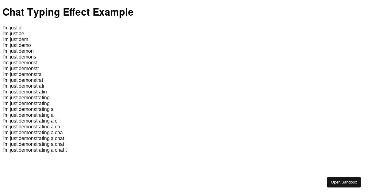 Chat GPT Effect - Codesandbox