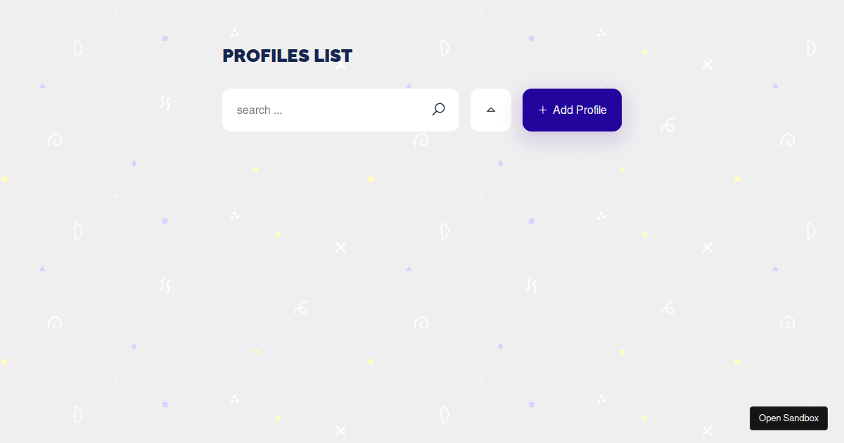 profiles - Codesandbox
