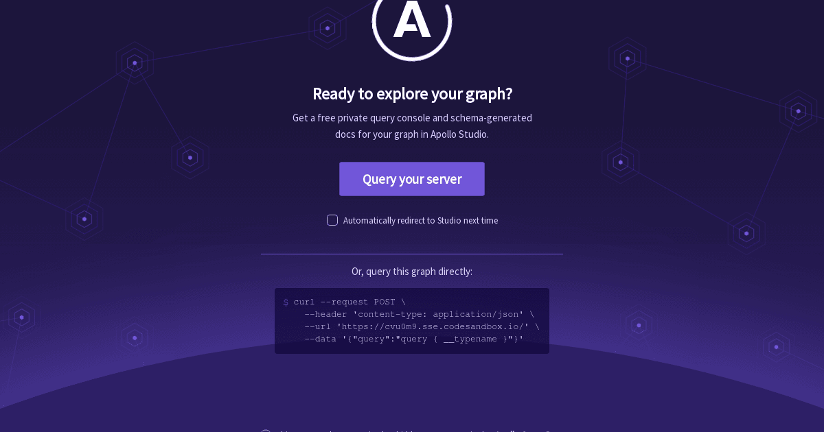 Apollo Server Typescript (forked) - Codesandbox